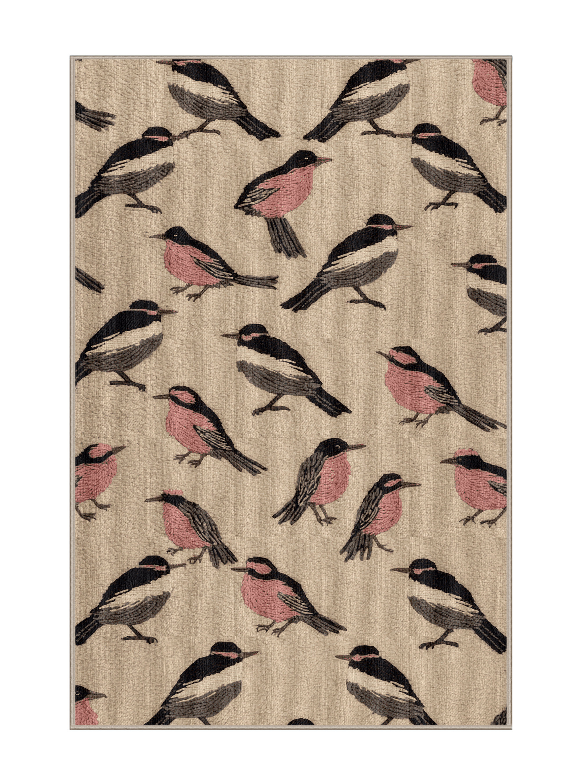 One Allium Way® Washable Long tailed Tit Birds Area Rug | Wayfair