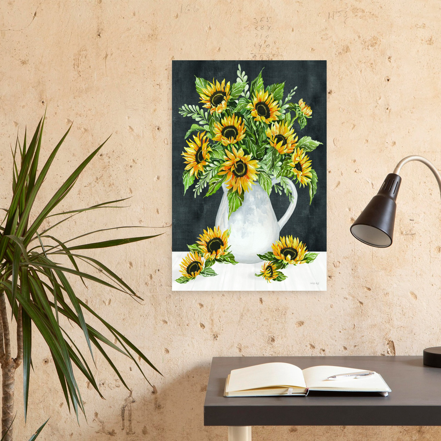 Ophelia & Co. Sunflower Overflow Abstract Contemporary Sunflower Flower ...