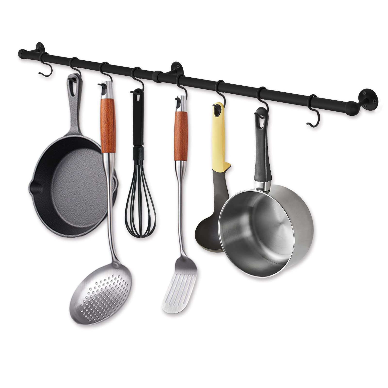 17 Stories Hanging Pot Rack Hanger: 39.4 Inch Stainless Steel Pot And ...
