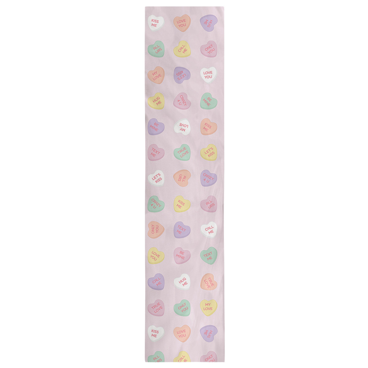 East Urban Home Festive Hol Candy Hearts Table Runner | Wayfair