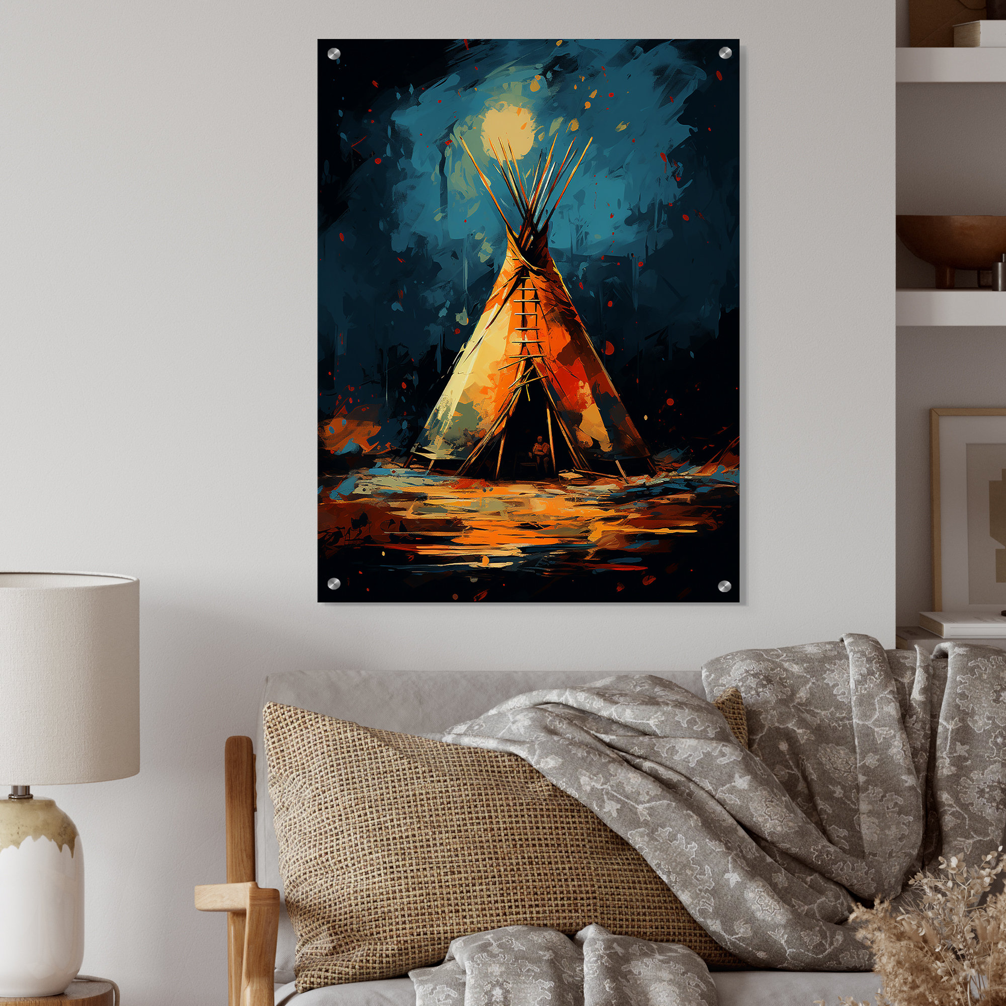 Loon Peak® Native Tipi Journey Of The Tribes - Native American Art ...