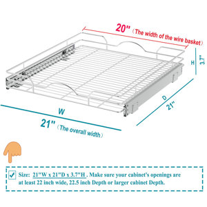 Rebrilliant Miachel Wire Pull Out Cabinet Drawer Basket & Reviews | Wayfair