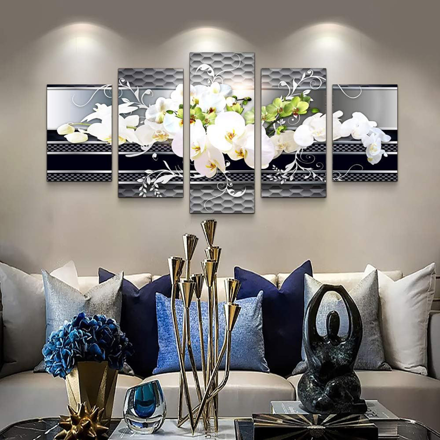 Lark Manor™ 5 Piece Wall Decor Canvas Art For Living Room Picture ...