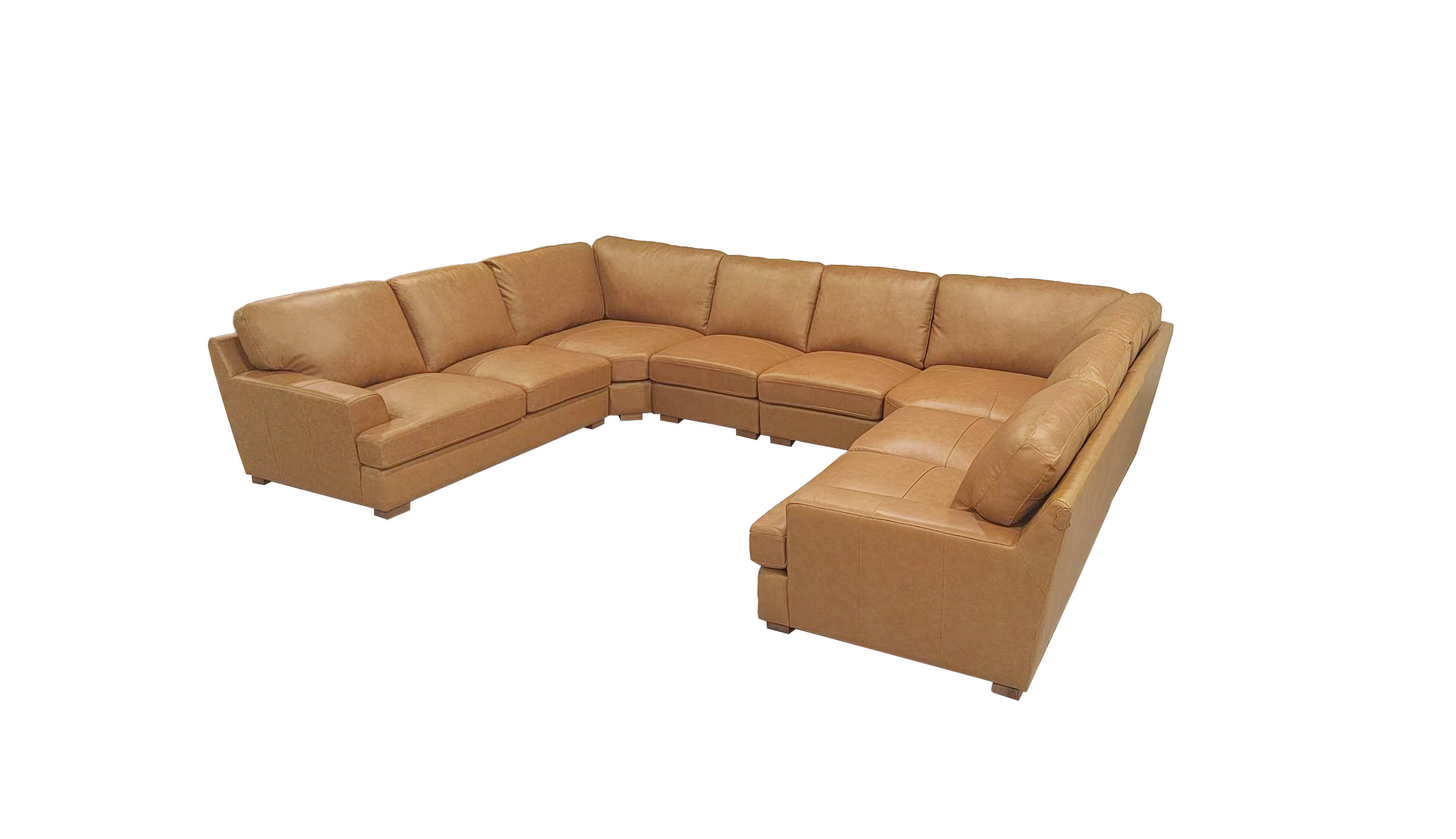 Red Barrel Studio® Huthwaite Large Seating Leather Match Sectional ...