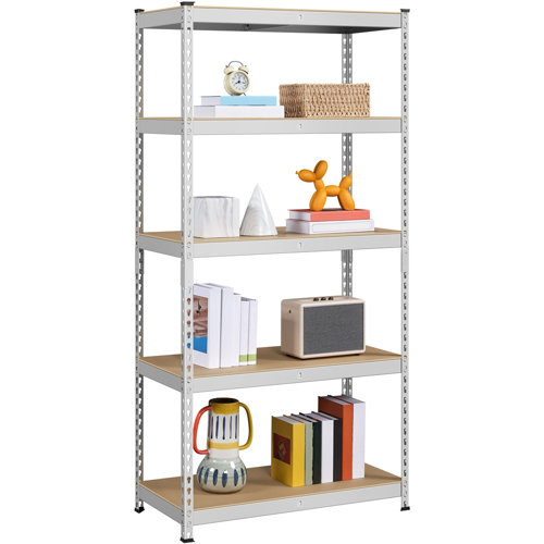 The Twillery Co.® Lundys 5 Tiers Adjustable Metal Storage Shelving ...