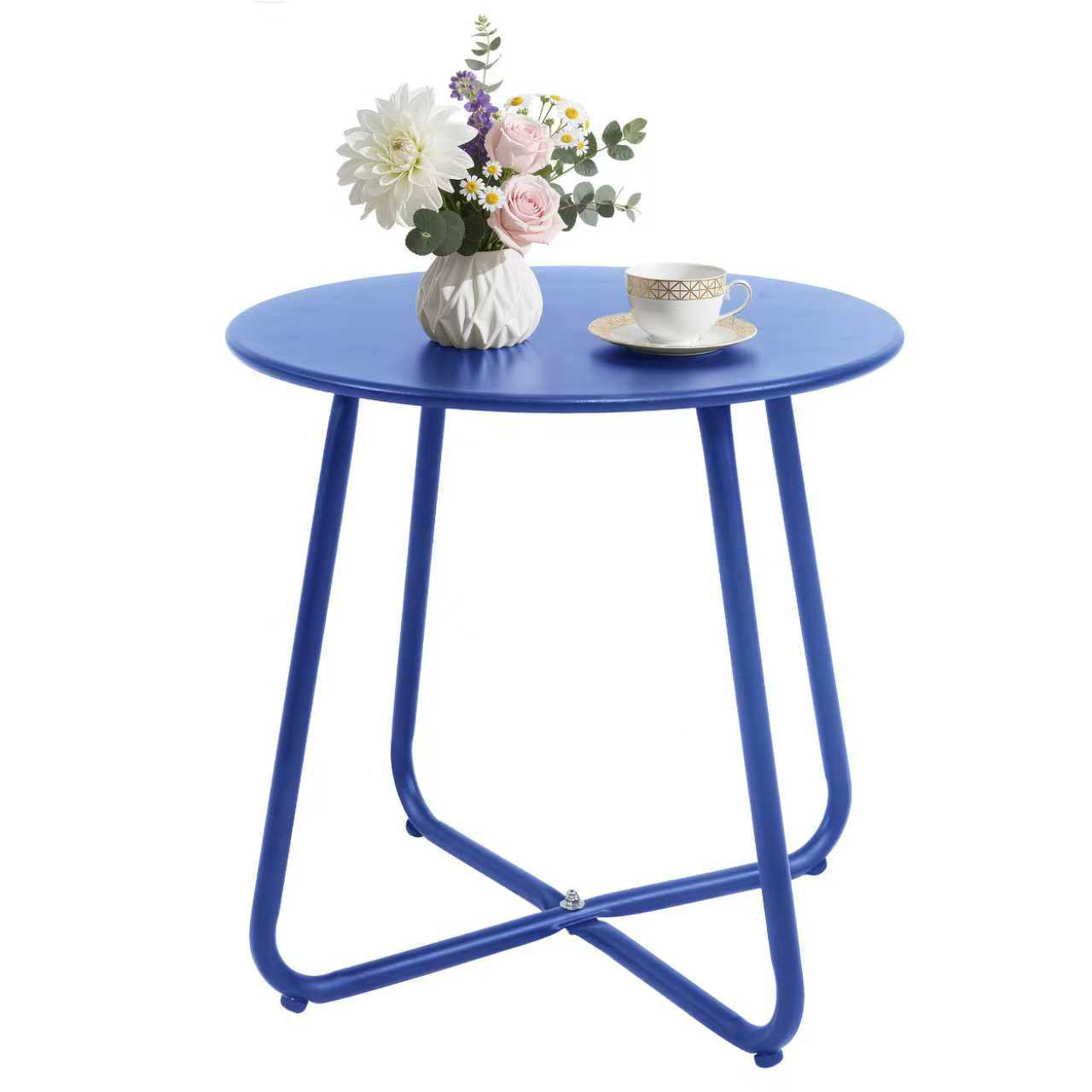 Latitude Run® Outdoor Small Patio Side Table,iron Small End Table ...