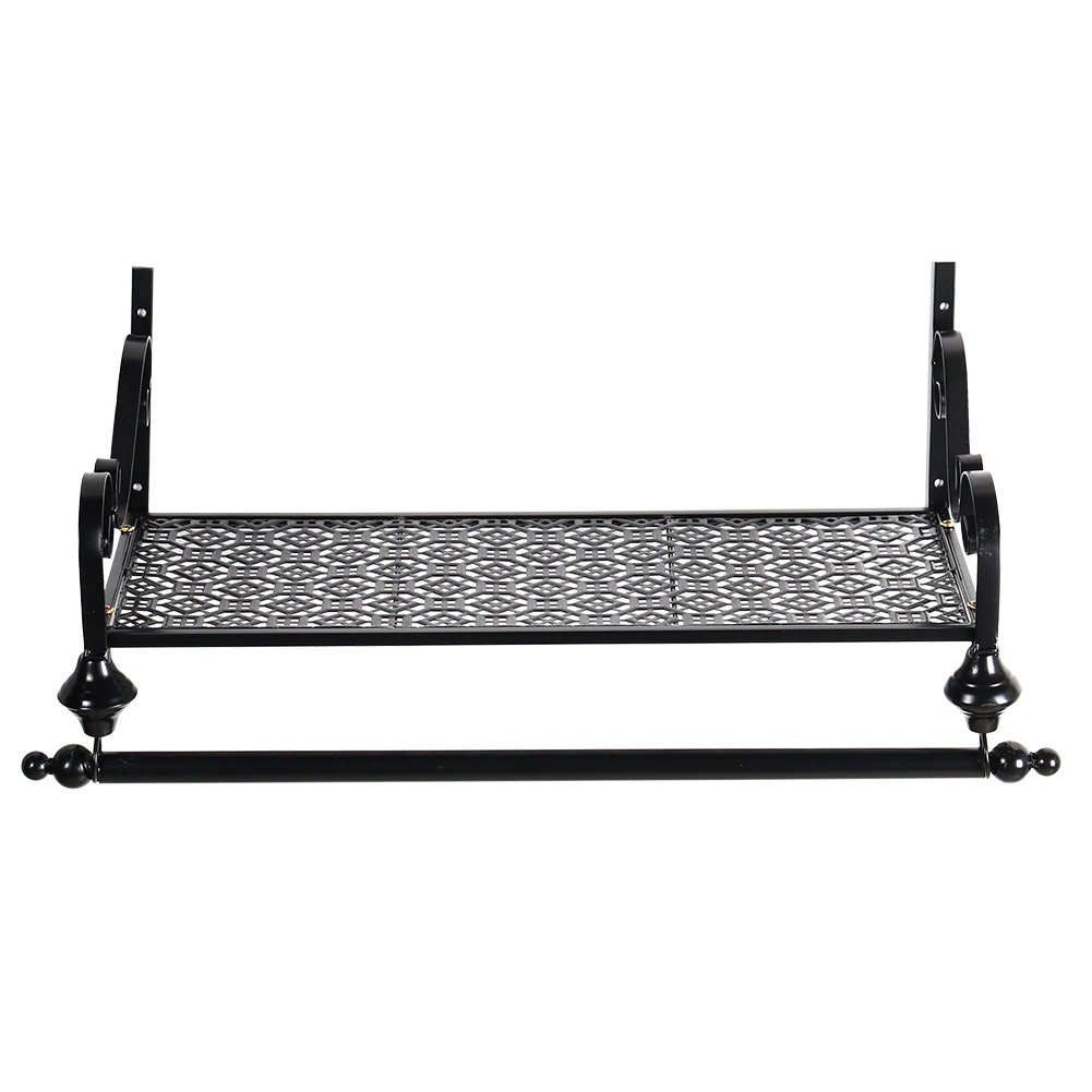 Rosalind Wheeler Chanoch Wall Hook with Storage in Black | Wayfair.co.uk