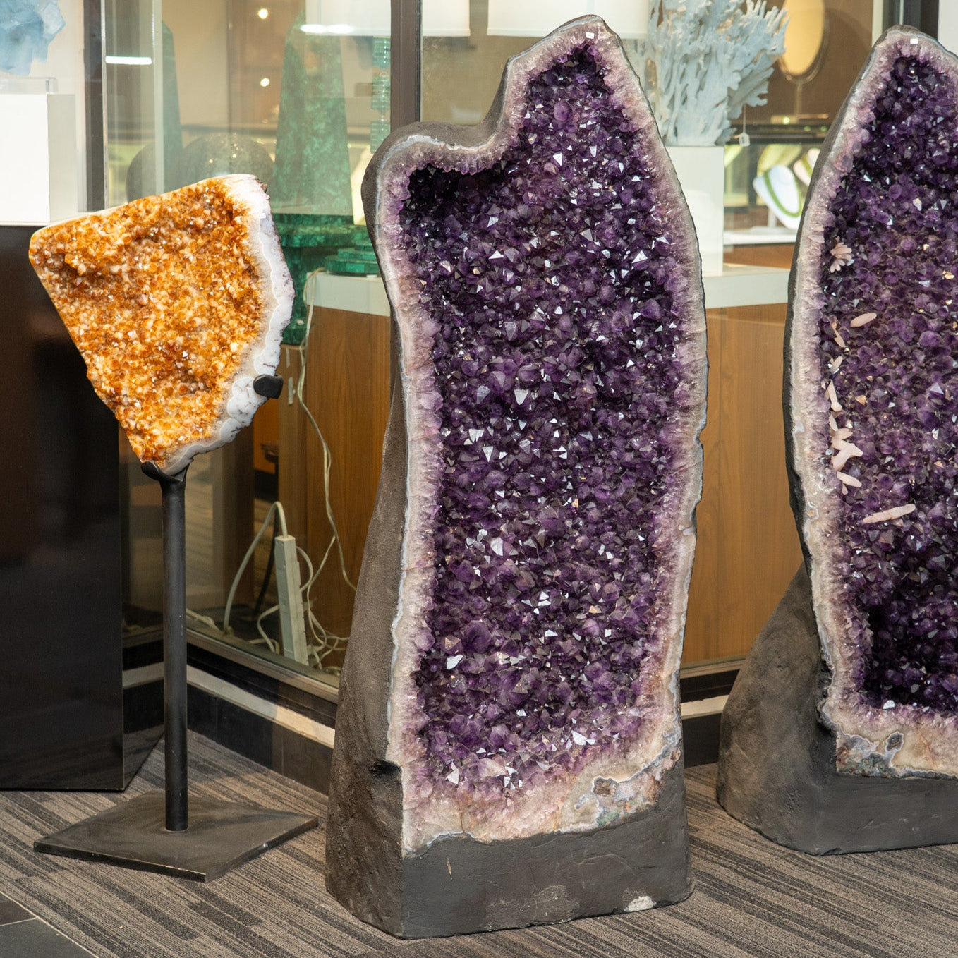 Astro Gallery of Gems Genuine Large Amethyst Cluster Geode From Brazil ...