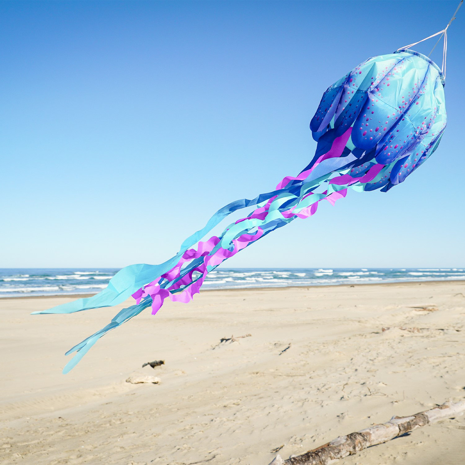 In The Breeze 40-inch Teal Jellyfish 3D Windsock | Wayfair