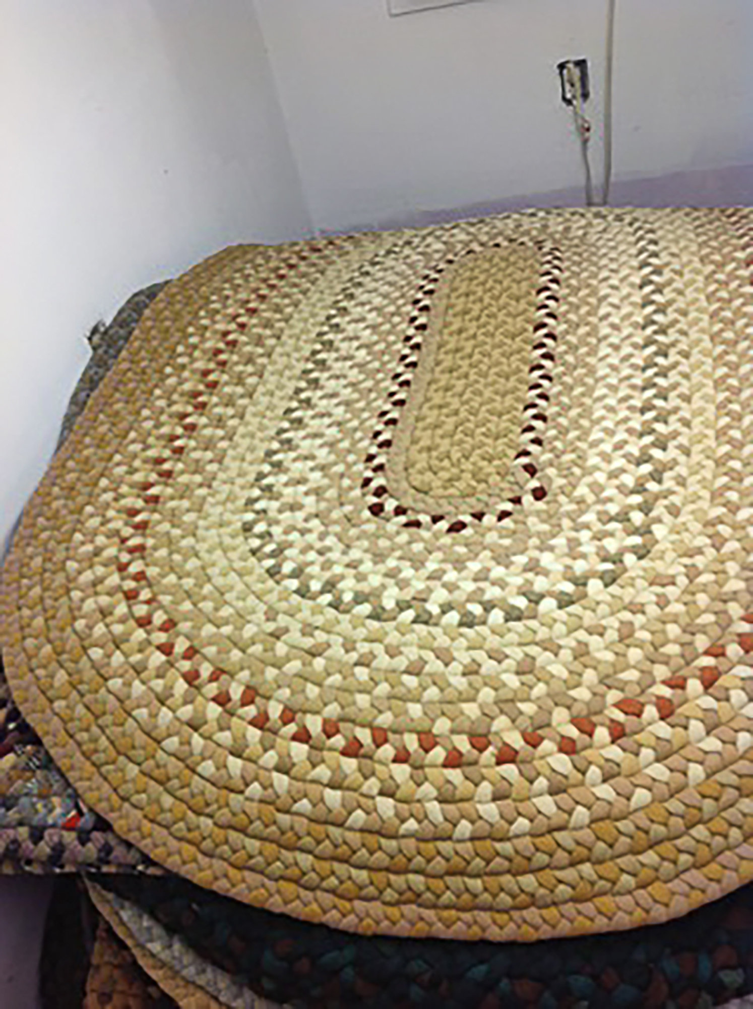 August Grove® Oval Vivelle Hand Braided Wool Tan Area Rug | Wayfair