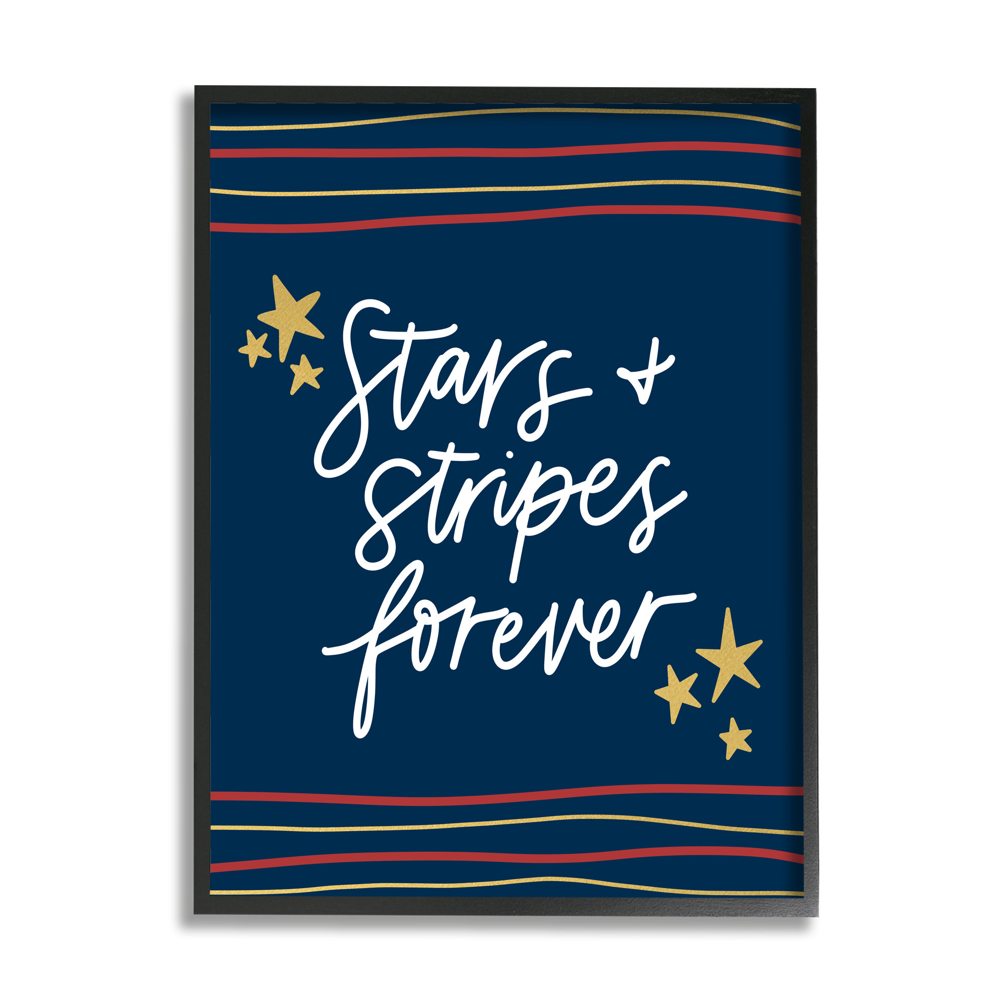 Stupell Industries Stars Stripes Forever Americana | Wayfair