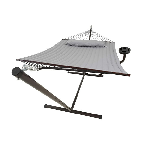 Dakota Fields Hammock Stand with Sidetable, Garden Hammocks 2 Persons ...