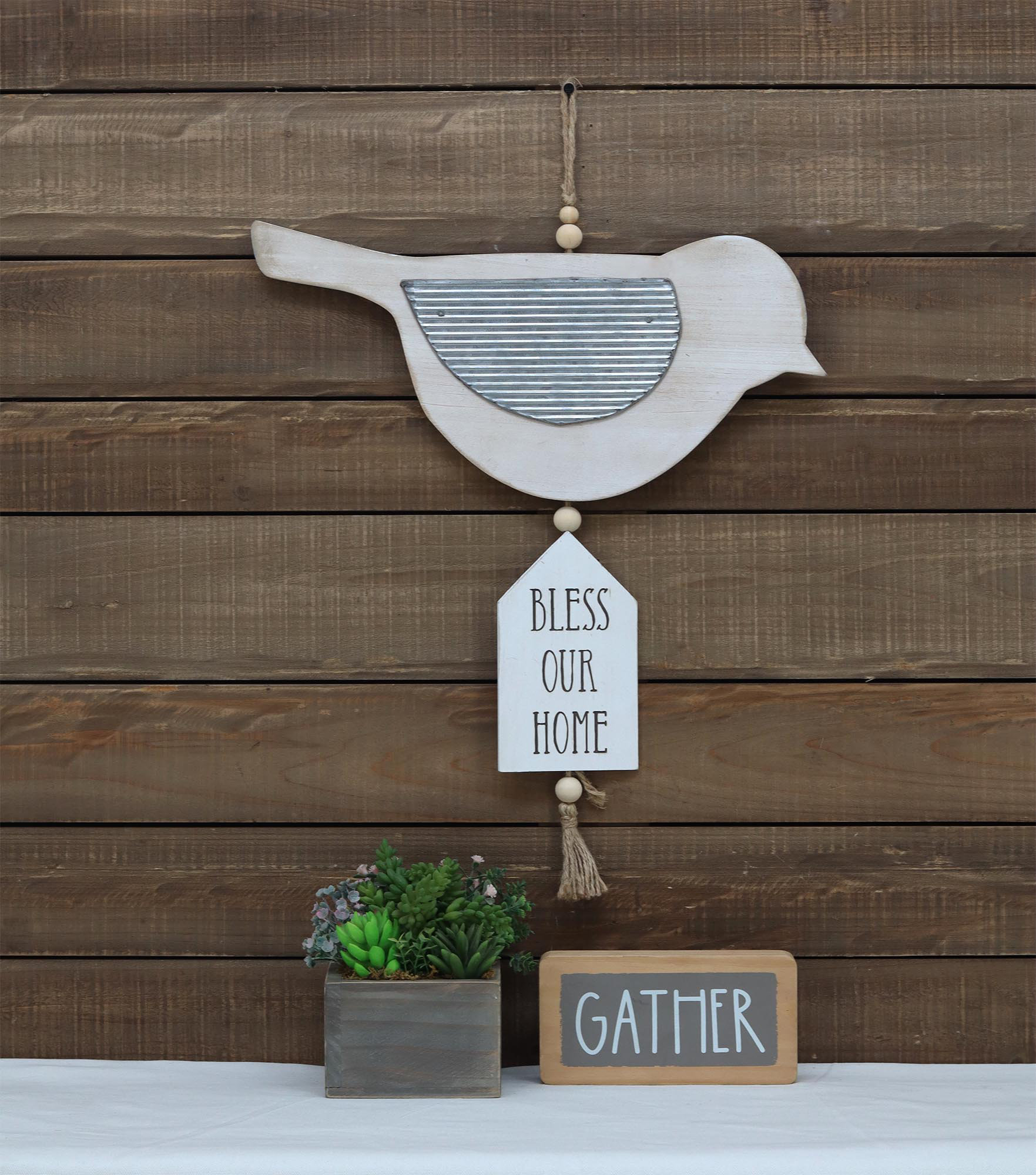 Trinx Decorative Bird with Bless Our Home Tag Wall Décor - Wayfair Canada