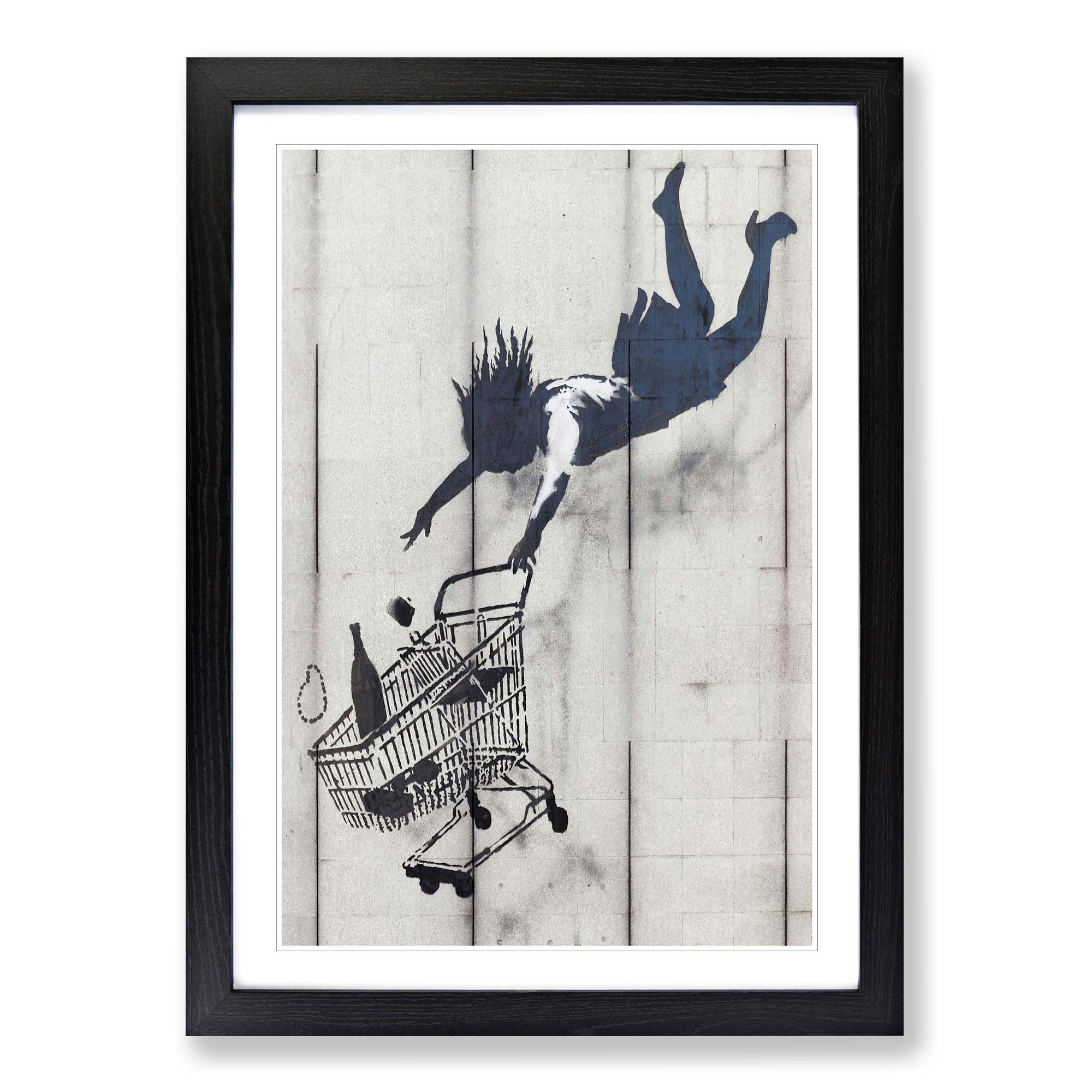 East Urban Home 'Shop Until You Drop Graffiti' by Banksy Framed ...