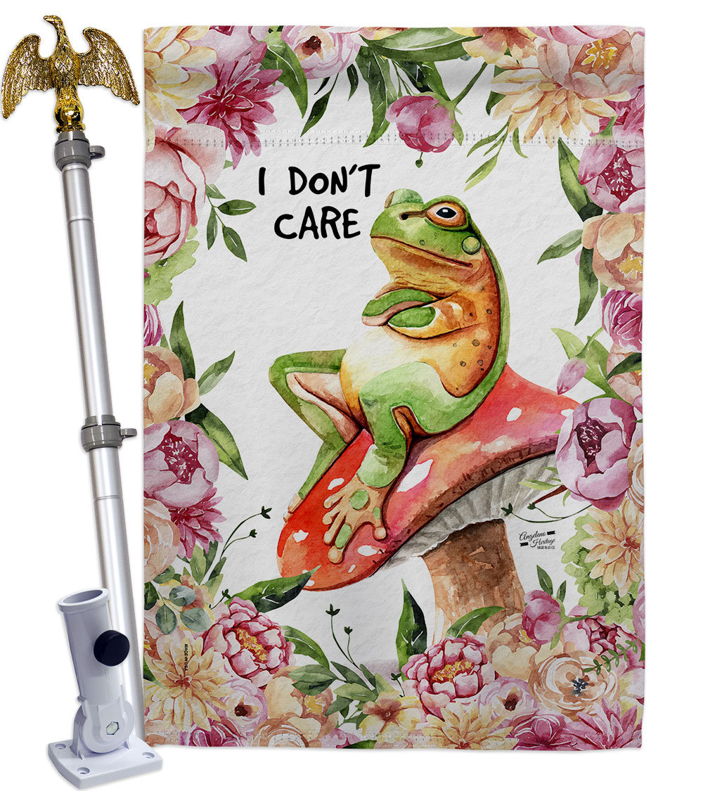 Angeleno Heritage Don't Care Toad House Flag Set Bugs & Frogs Garden ...