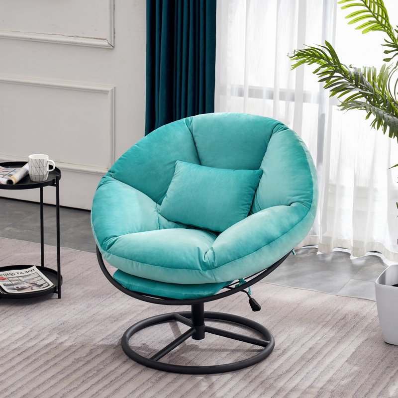 Viv + Rae Kimpel Swivel Papasan Chairs, Velvet Armless Chair with ...