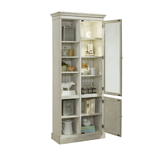 Pulaski Furniture Display Curio Cabinet in Light Gray | Wayfair