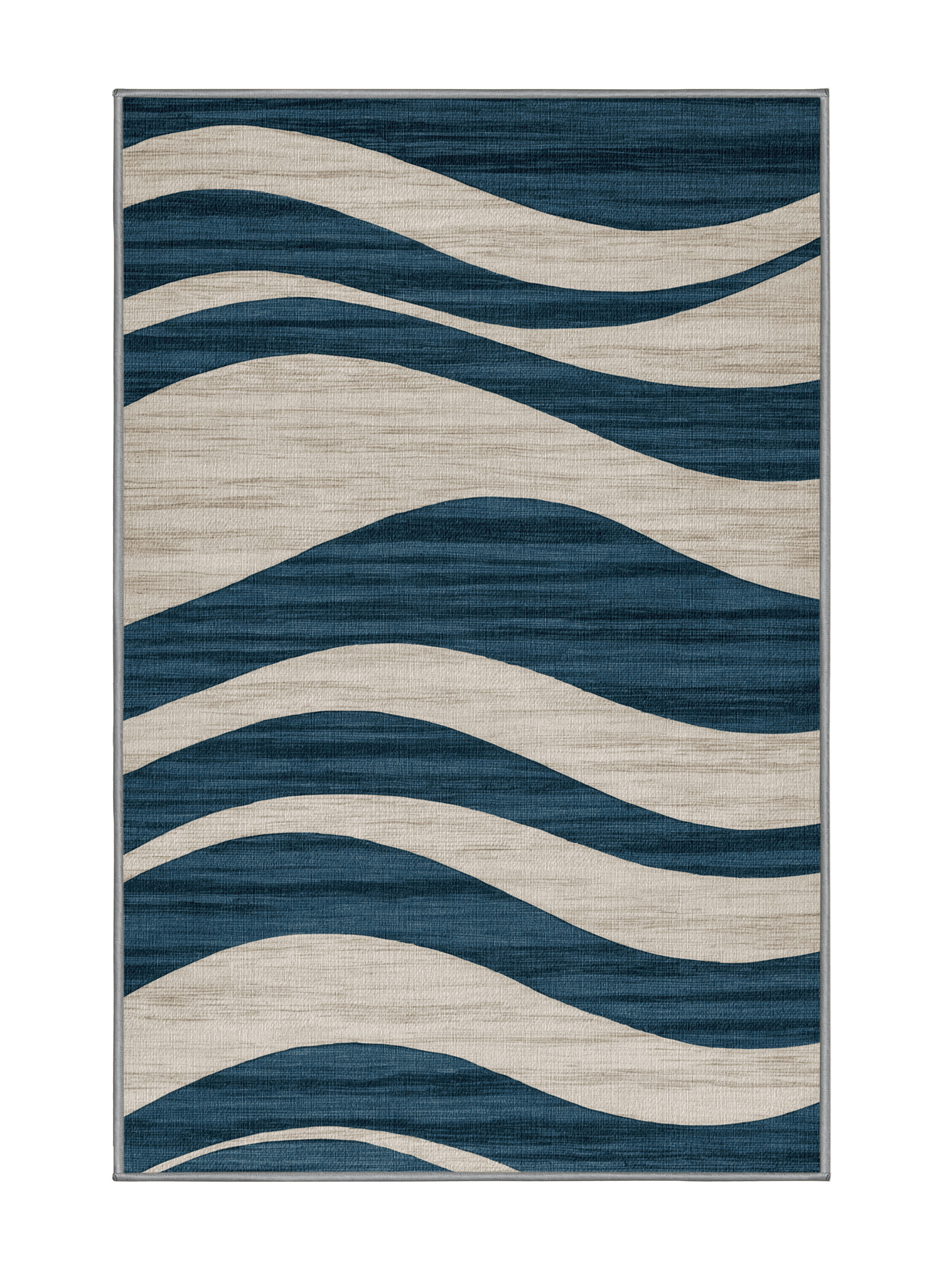 Rosecliff Heights Washable Wave Abstraction Elite Coastal Area Rug ...