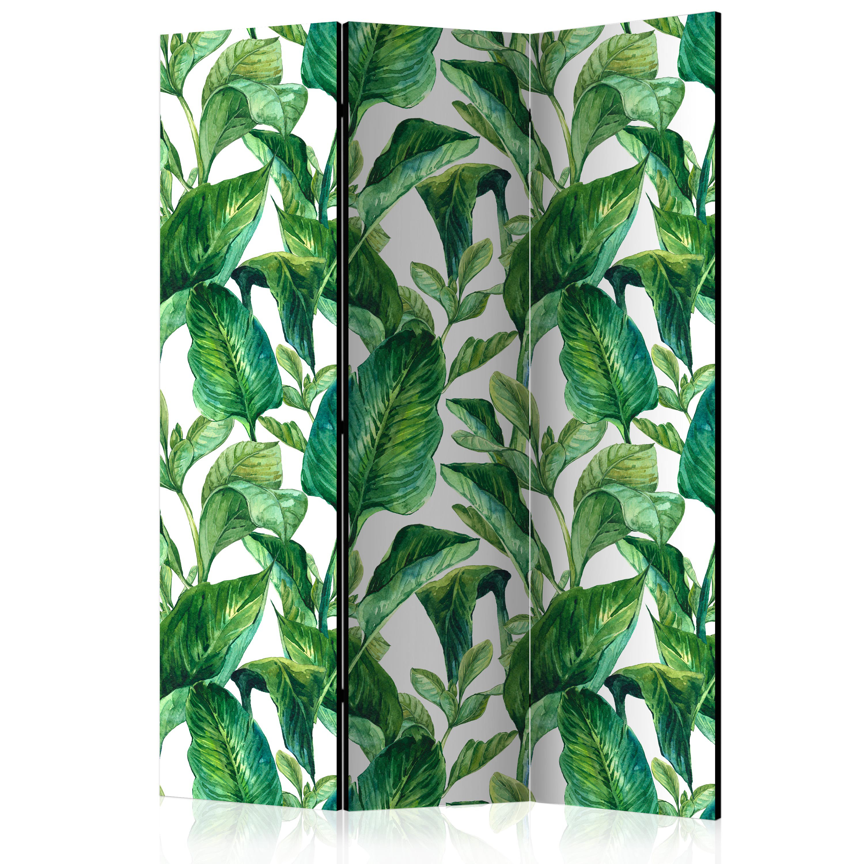 East Urban Home Tropical Paradise 53'' W x 68'' H 3 - Panel Solid Wood ...
