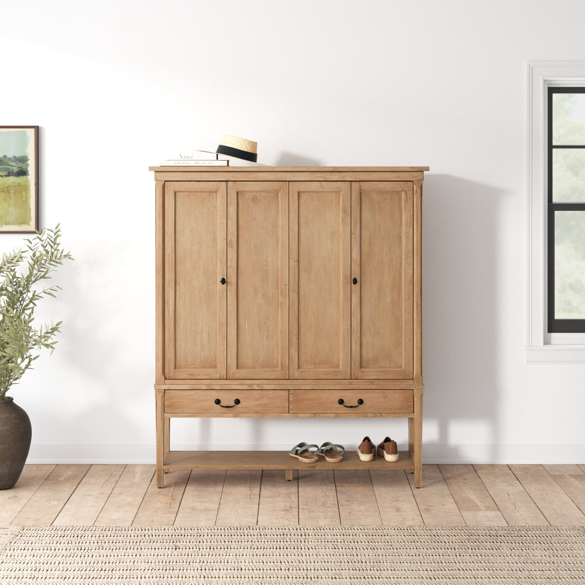 Birch Lane™ Annabel Solid Wood 4 - Armoire & Reviews | Wayfair