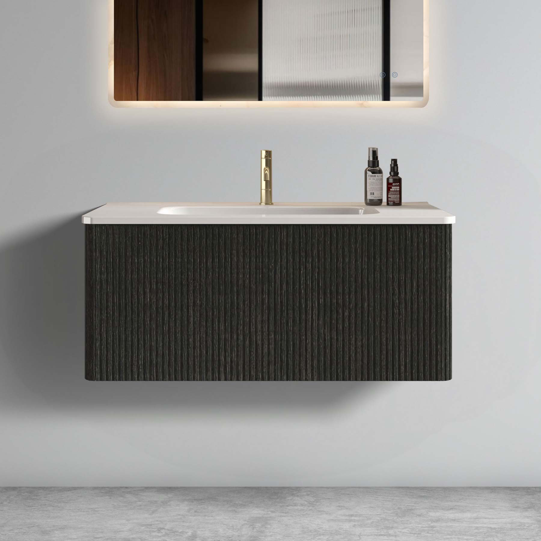 CARPET DESIGN UNLIMITED 2015 LLC Modern Bathroom Vanity with Stylish ...