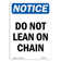 SignMission Do Not Lean on Chain Sign | Wayfair