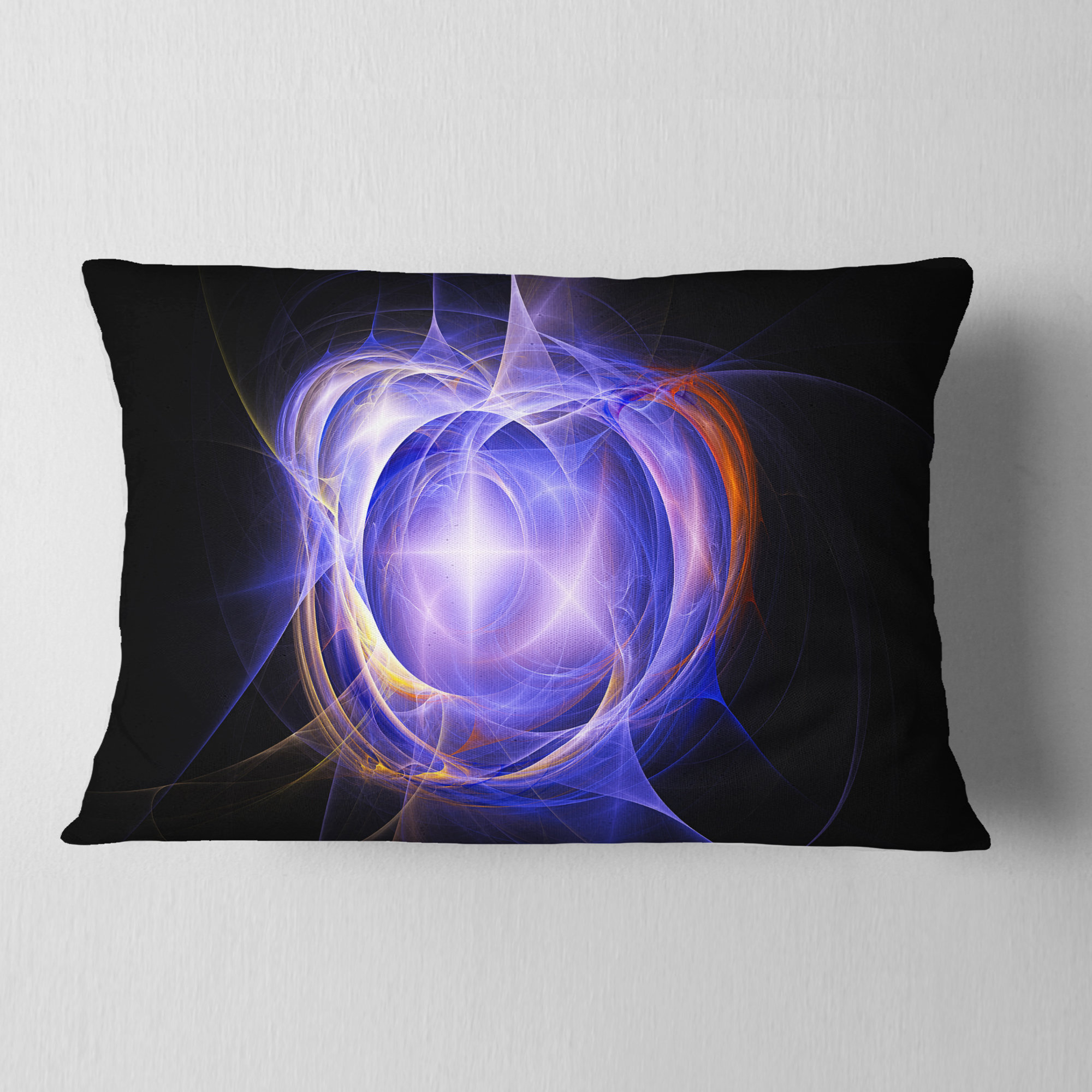 Design Art Supernova Explosion Blue - Abstract Printed Pillow | Wayfair