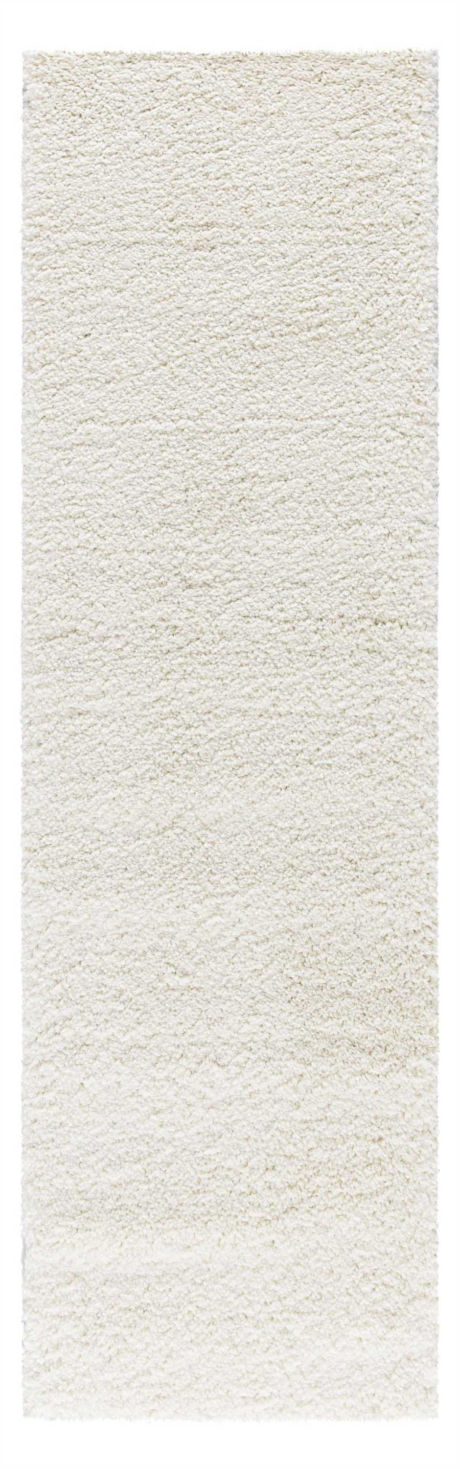 HomeRoots 8' Cream Shag Non Skid Runner Rug | Wayfair
