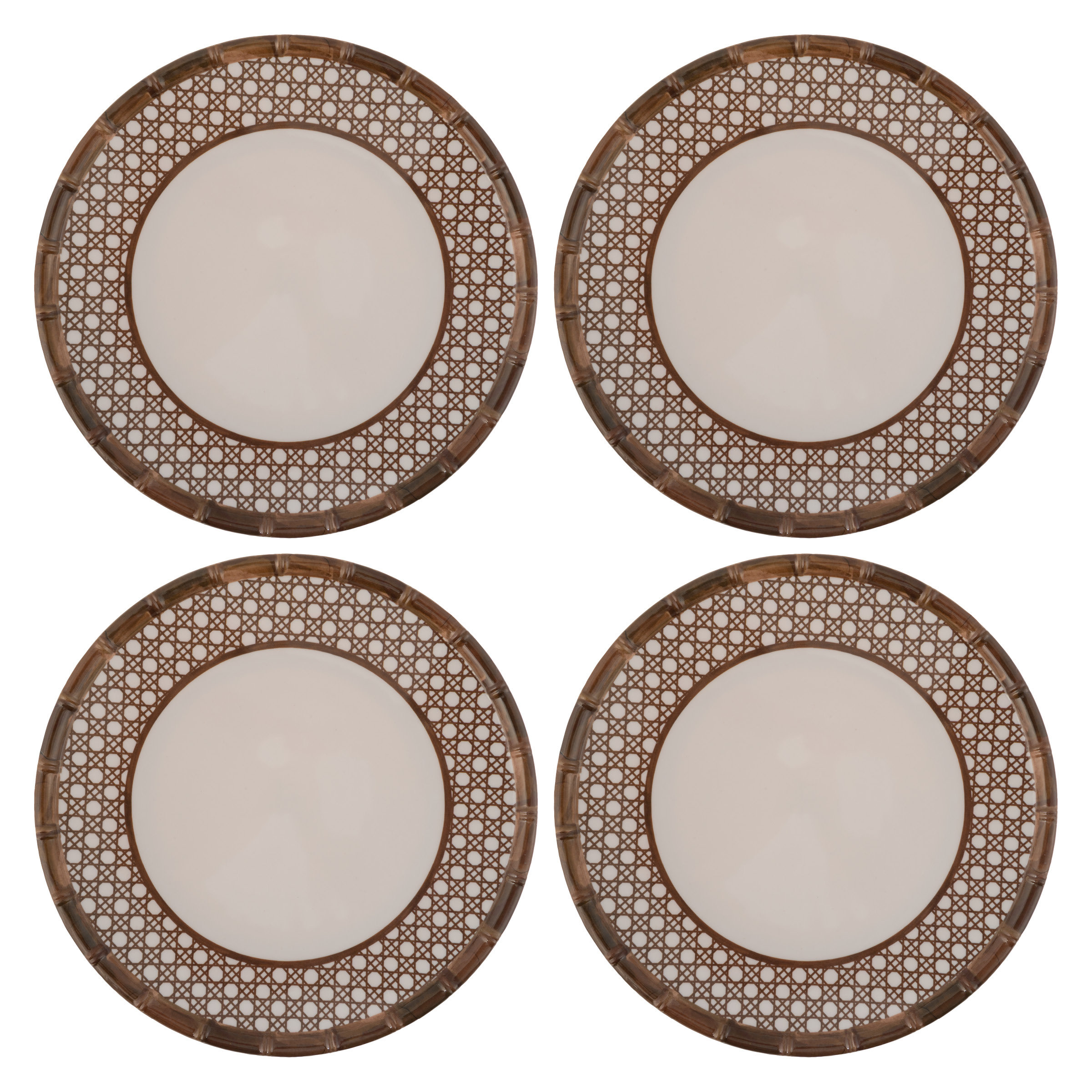 Bay Isle Home™ MELAMINE DINNER PLATES S/4 BAMBOO (S25) | Wayfair