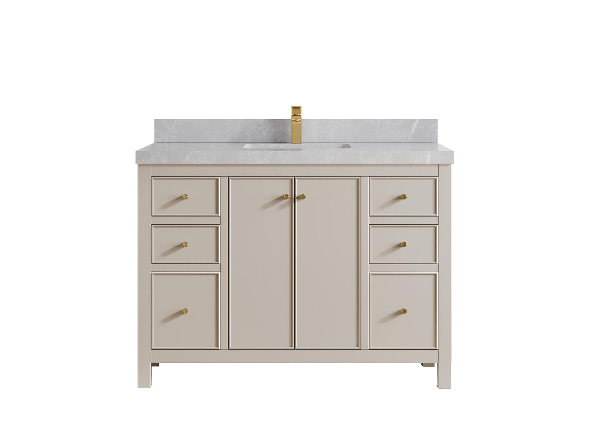 Willow Collections Chicago 48'' Single Bathroom Vanity with Quartz Top ...