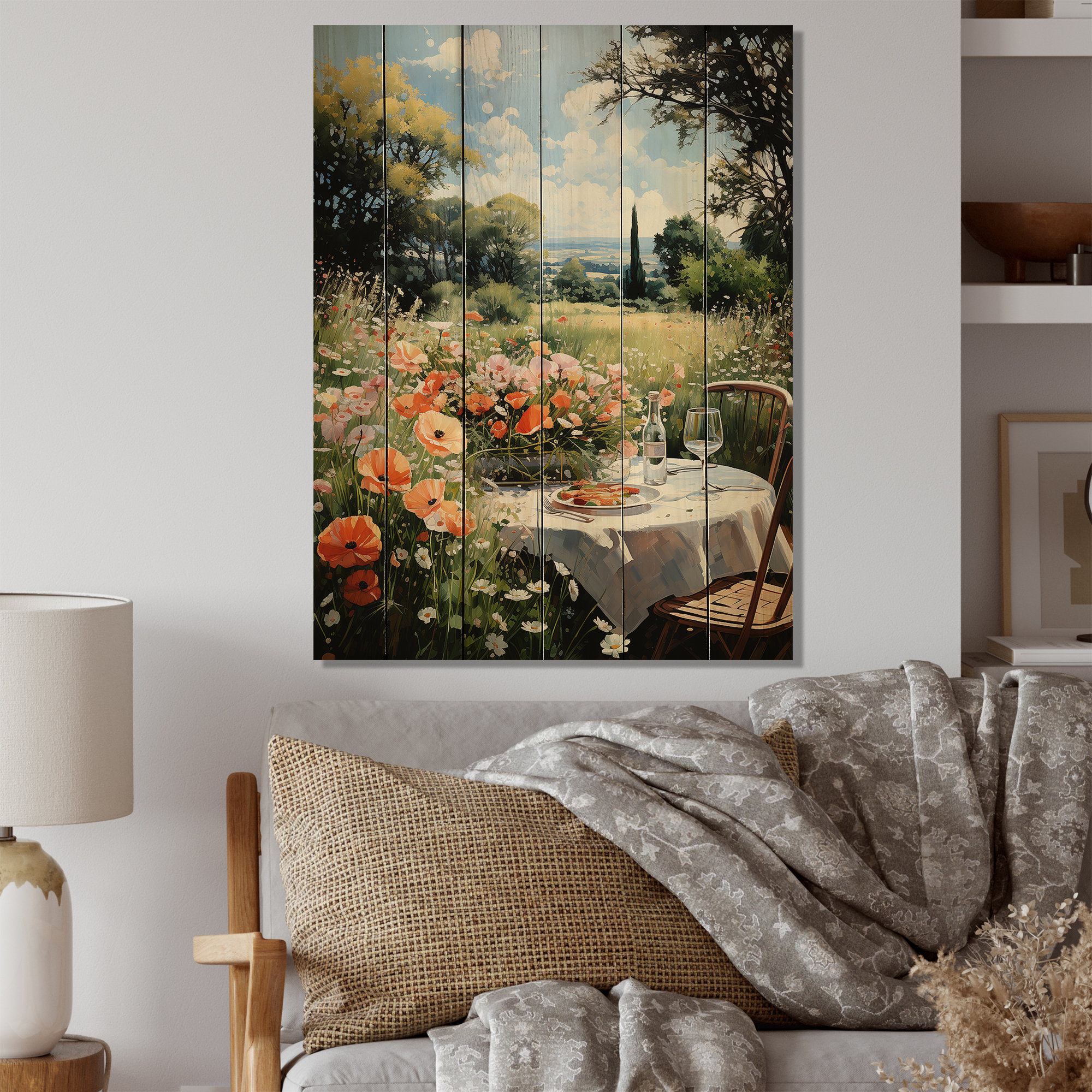 Red Barrel Studio Food Picnics Pointillism Dot I On Wood Print ...