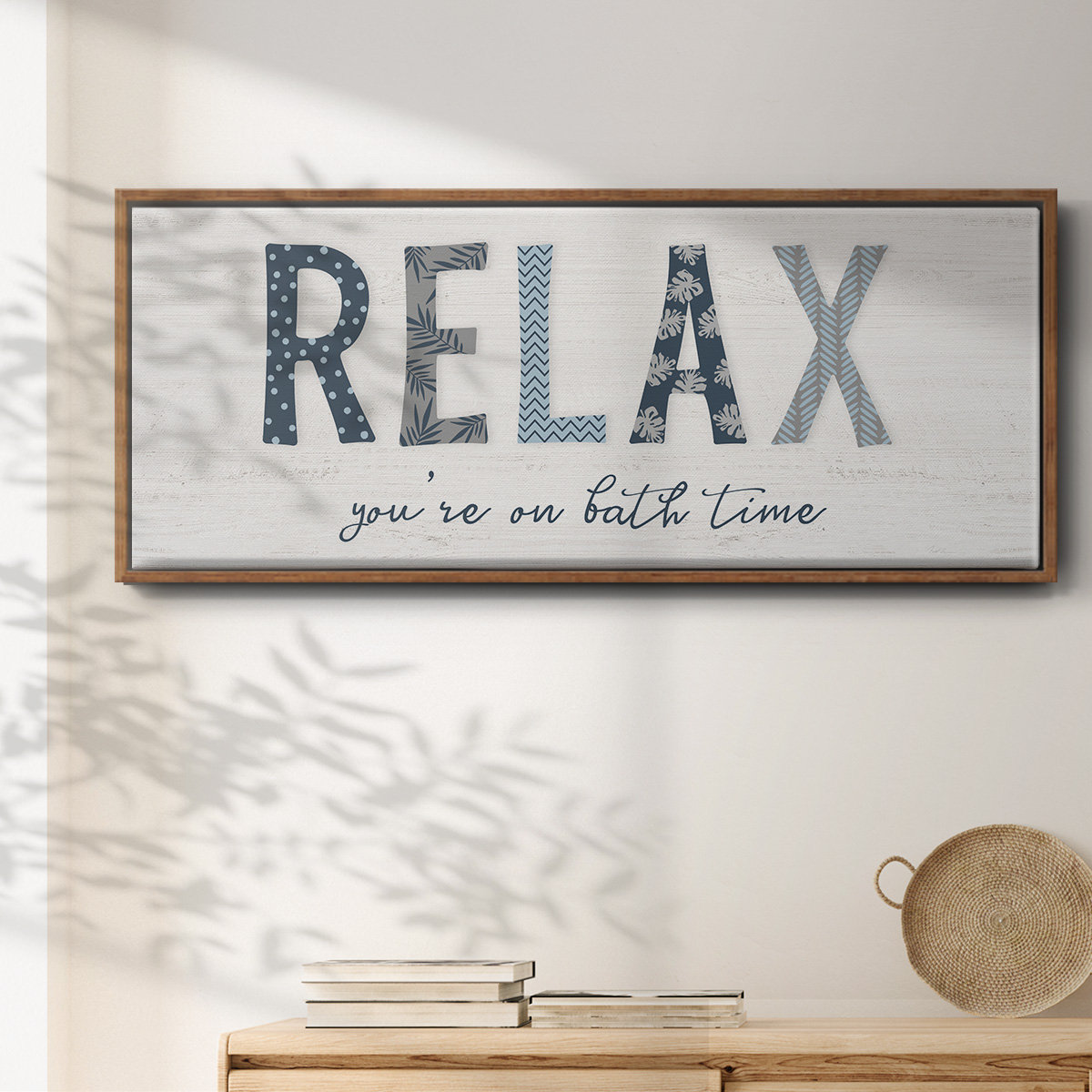 Trinx Relax - Floater Frame Print on Canvas | Wayfair