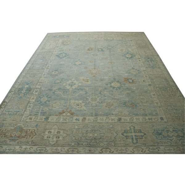 Isabelline Rhine One-of-a-Kind 8.11x11.9 Area Rug Soft Blue | Wayfair