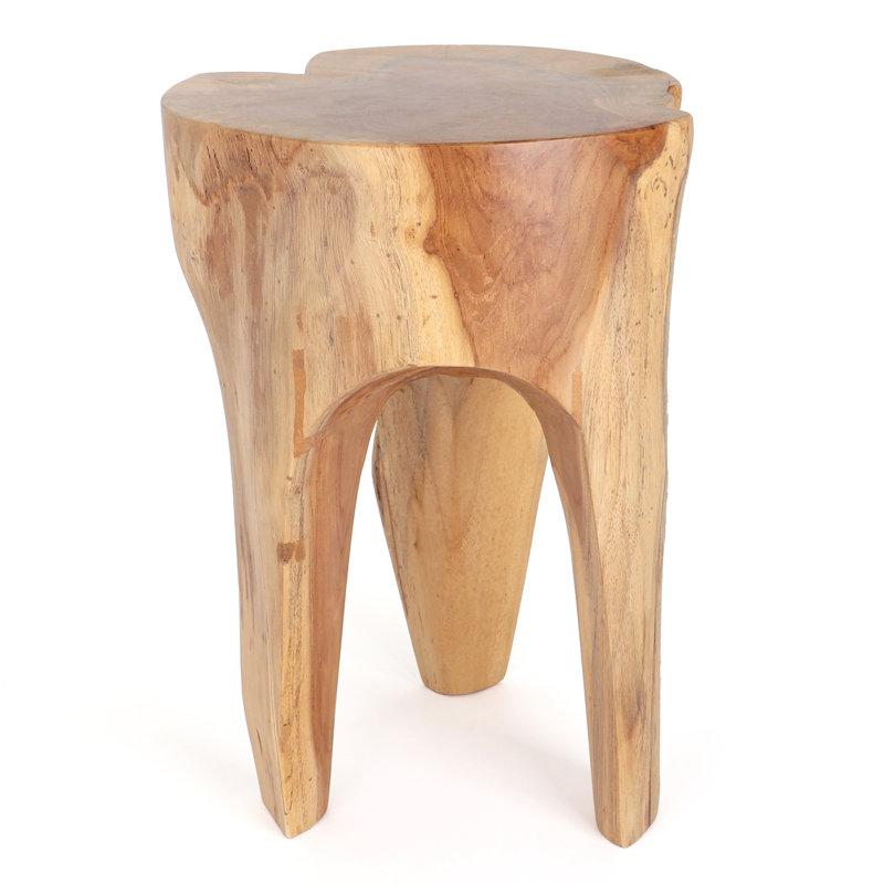 Millwood Pines Adrik Solid Wood Accent Stool & Reviews | Wayfair