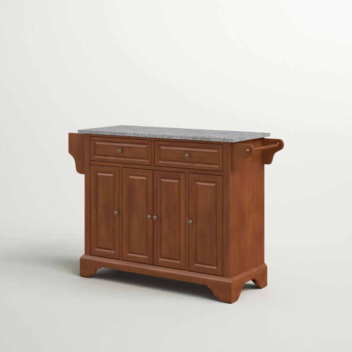 Three Posts™ Bert Granite Kitchen Island & Reviews | Wayfair