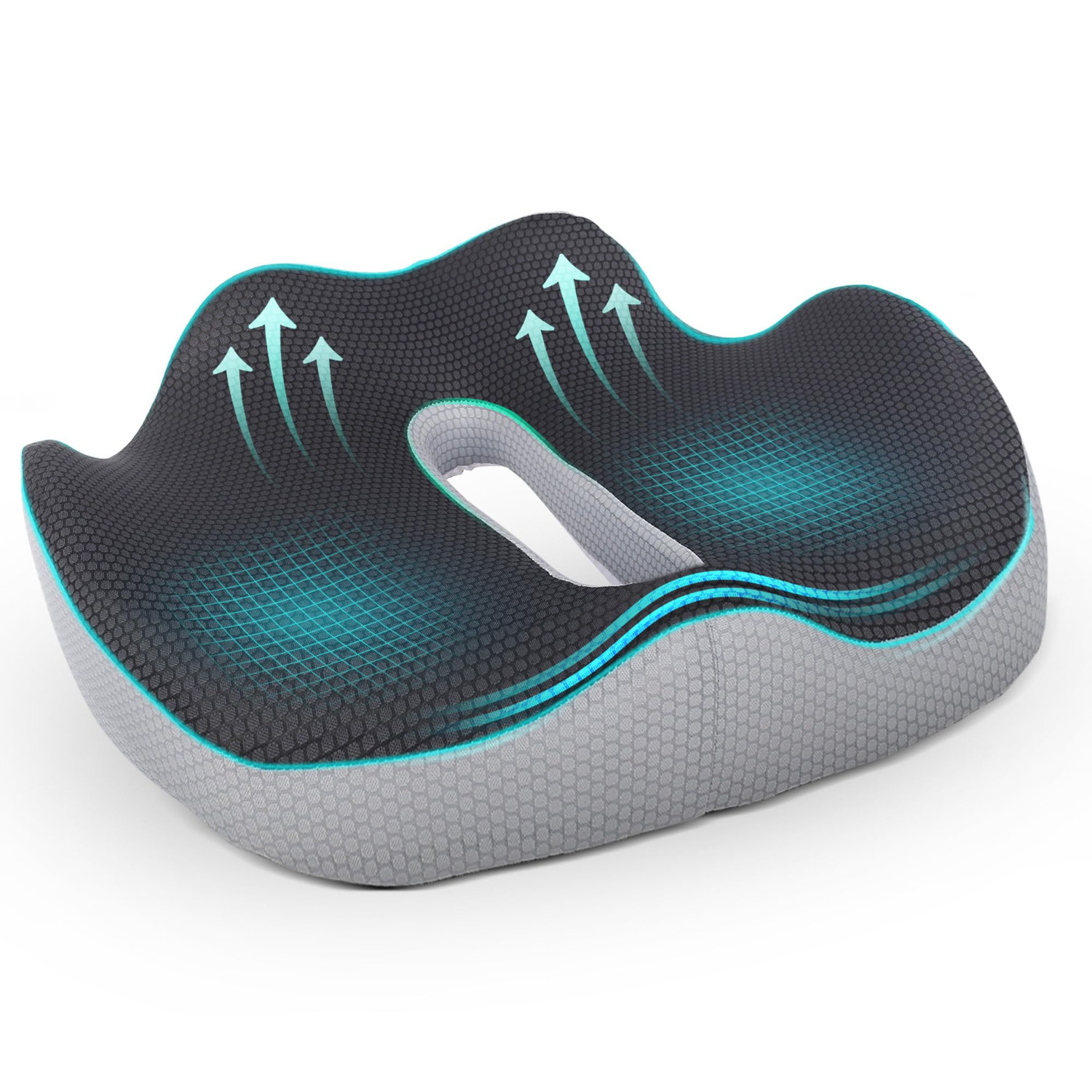 Stack man Orthopedic Seat Cushion, Medium Firm Memory Foam With Cooling ...