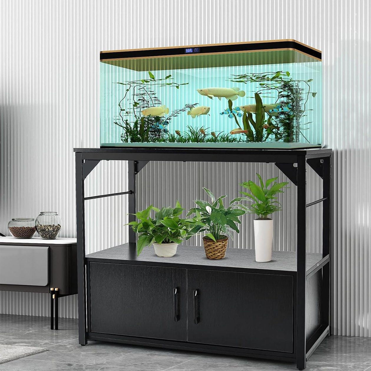 Latitude Run® 40 Gallon Fish Tank Stand,Frame Aquarium Stand with ...
