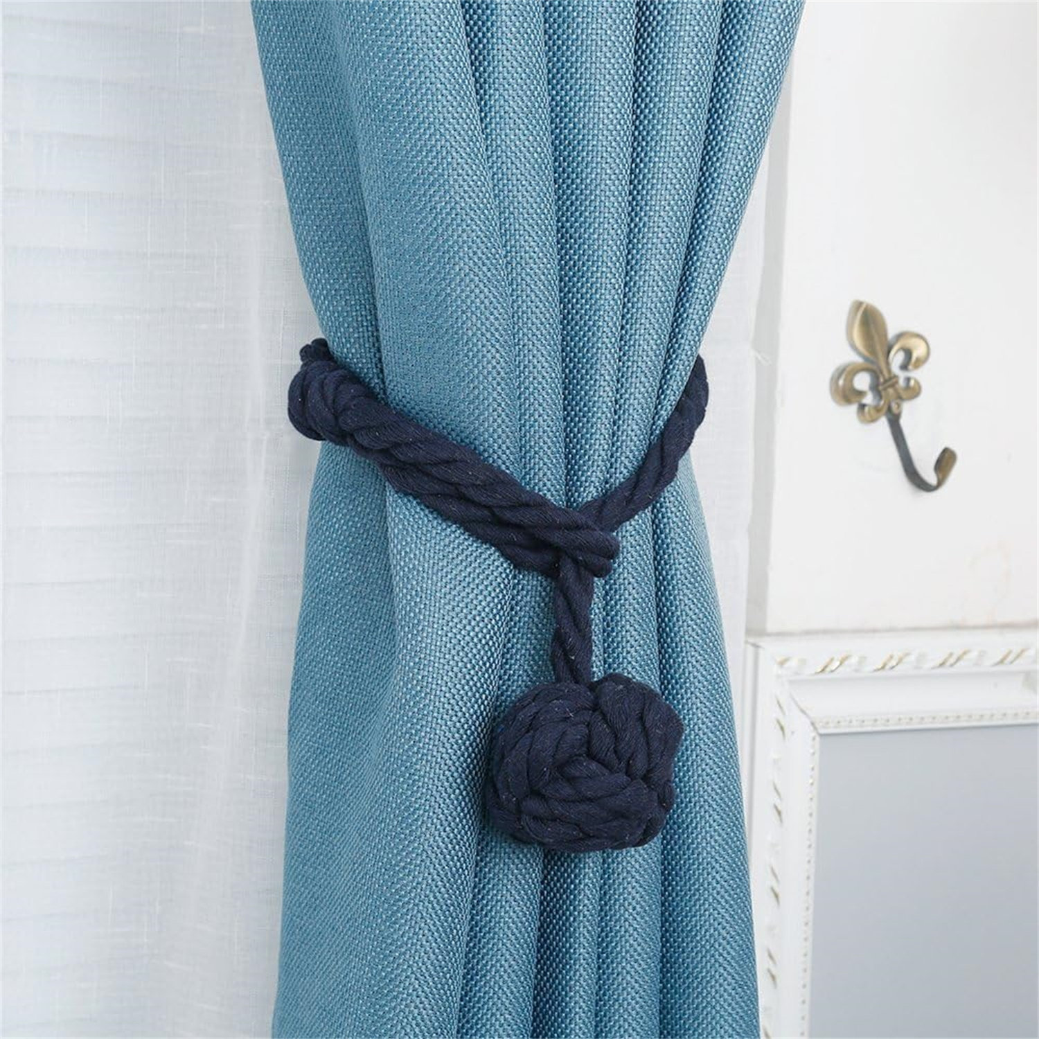 Symple Stuff Double Balls Curtain Tiebacks 2 Pack | Wayfair