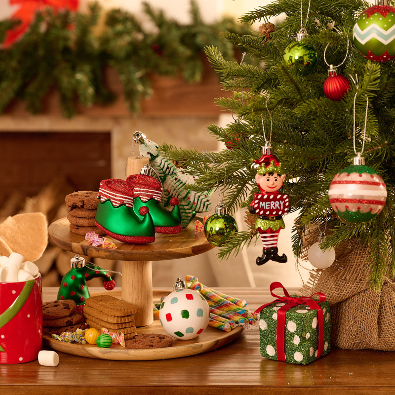 The Holiday Aisle® Elves 120ct Assorted Red and Green Elf Christmas ...