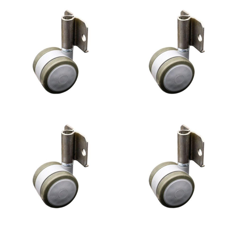 Service Caster 2 Inch Soft Twin Wheel Caster with Side Mount Set ...