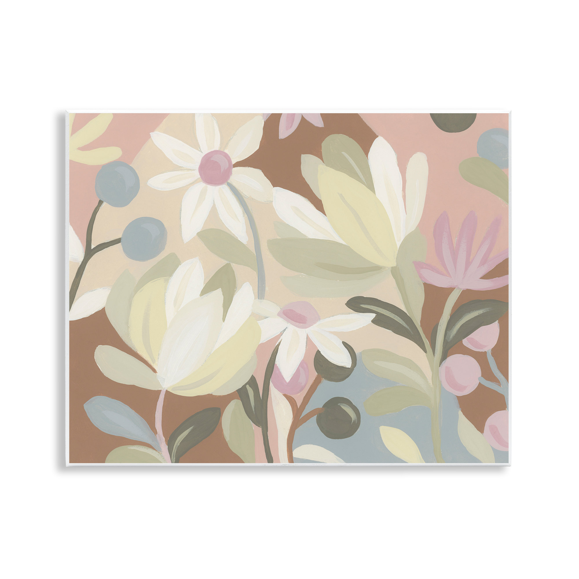 Ebern Designs Modern Tangled Blooms Wall Plaque Art by June Erica Vess ...