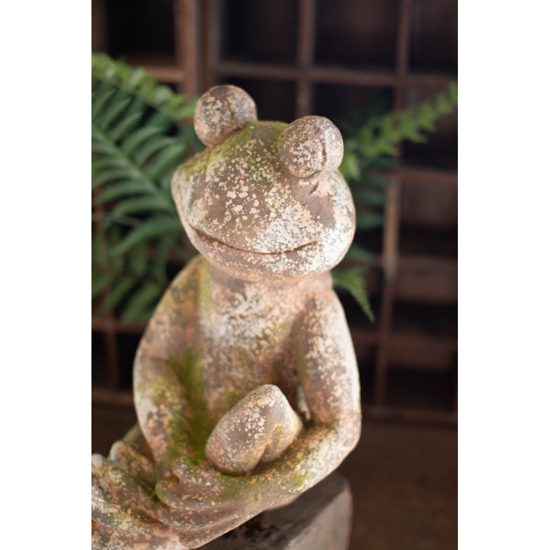 Trinx Haivyn Faux Concrete Frog | Wayfair