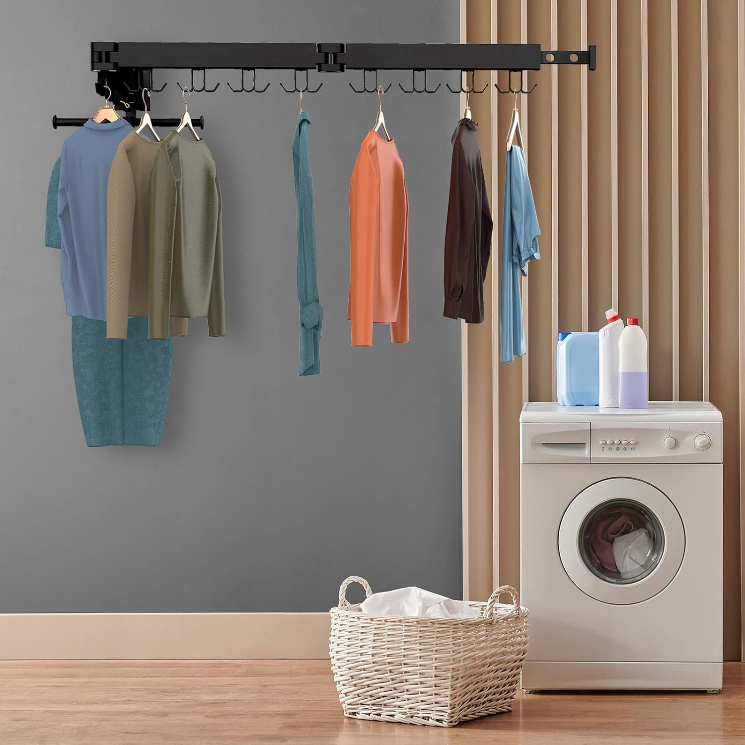 Rebrilliant Stainless Steel Wall-Mounted Drying Rack | Wayfair