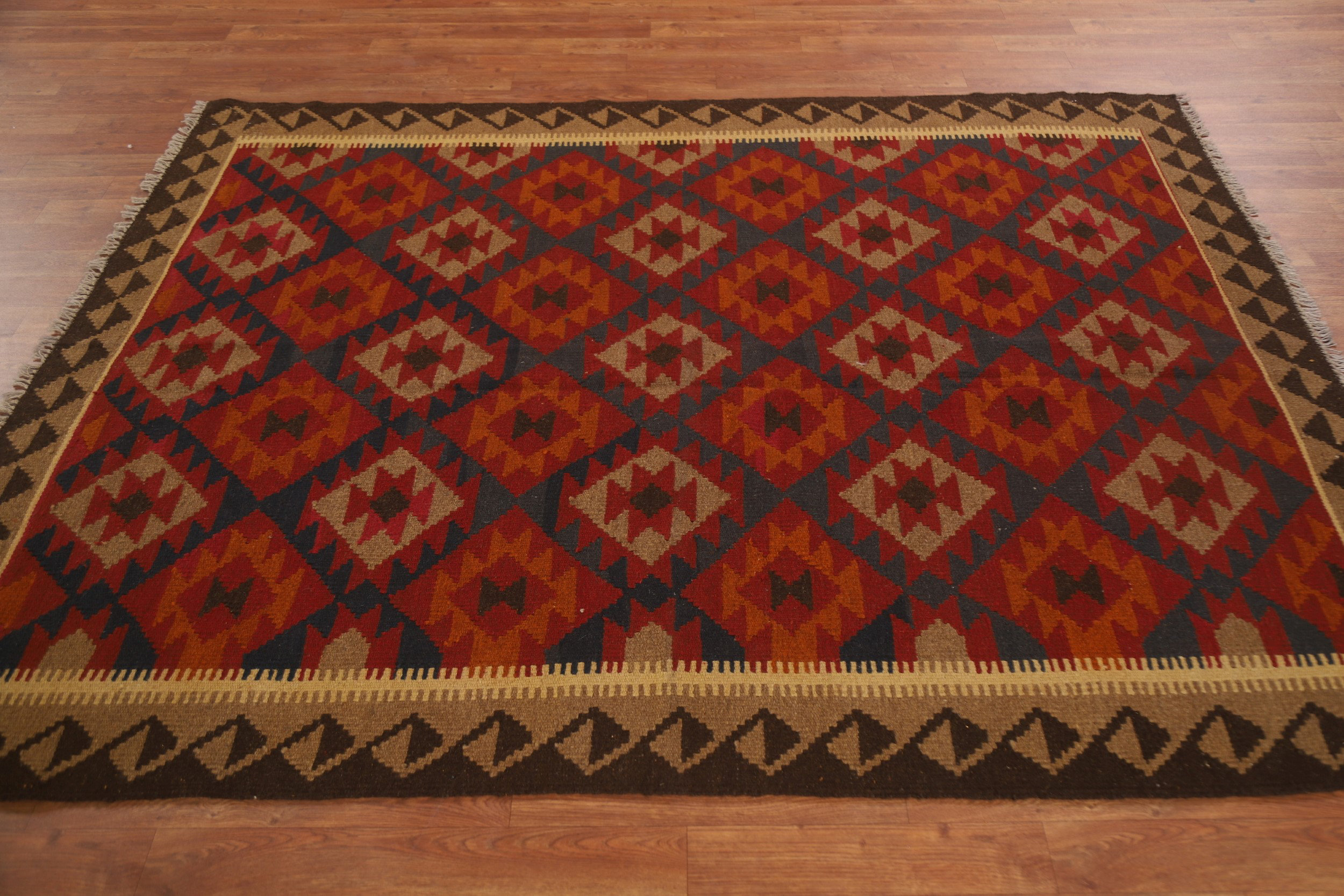 Hokku Designs Geometric Kilim Oriental Area Rug 5x7 | Wayfair