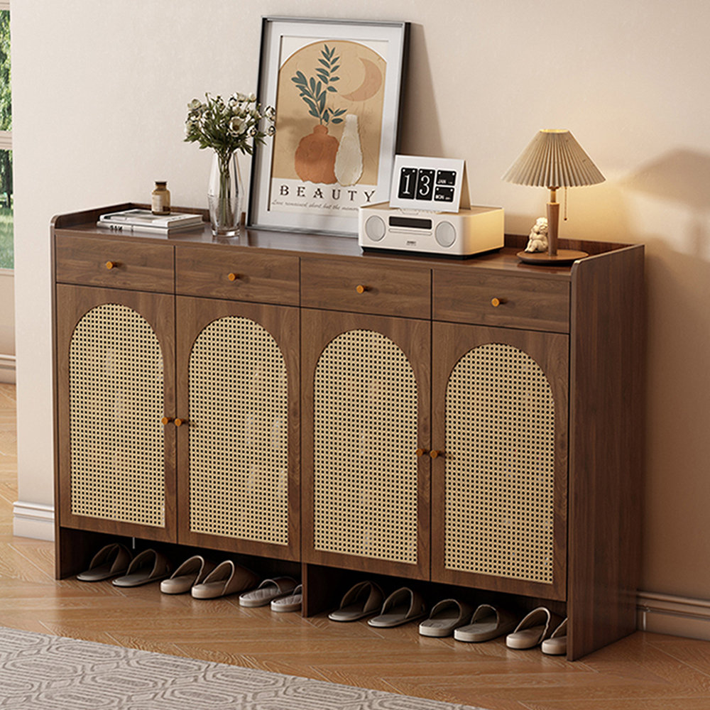 Bay Isle Home™ Walnut Manufactured wood Shoe Storage | Wayfair