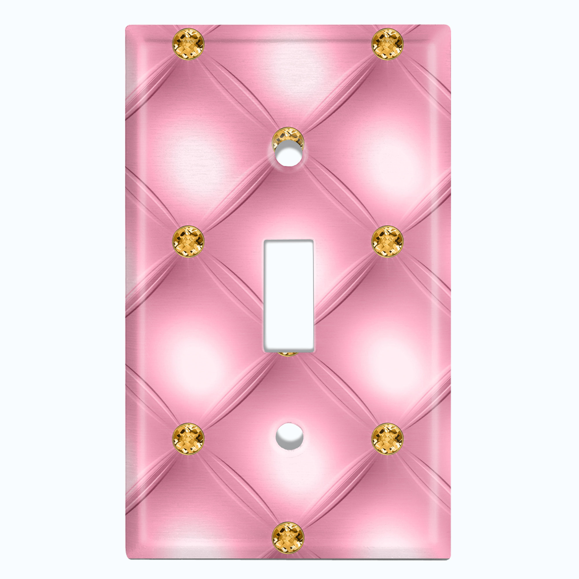 WorldAcc Tufted Diamonds 1-Gang Toggle Light Switch Wall Plate | Wayfair
