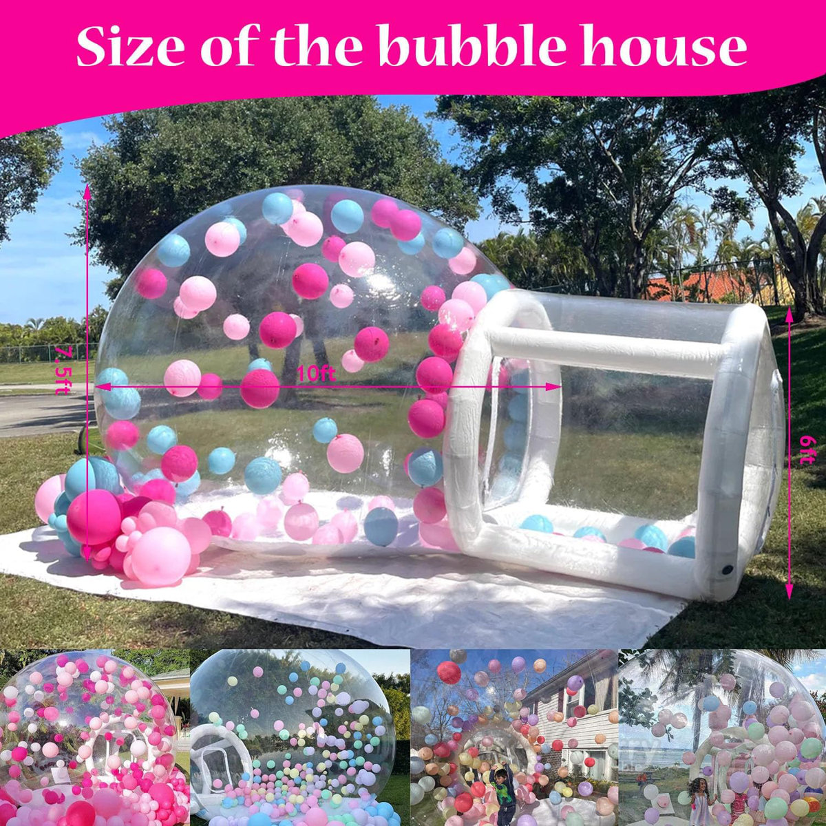 Himimi Inflatable Bubble House, Commercial Balloon Bounce House Ball ...