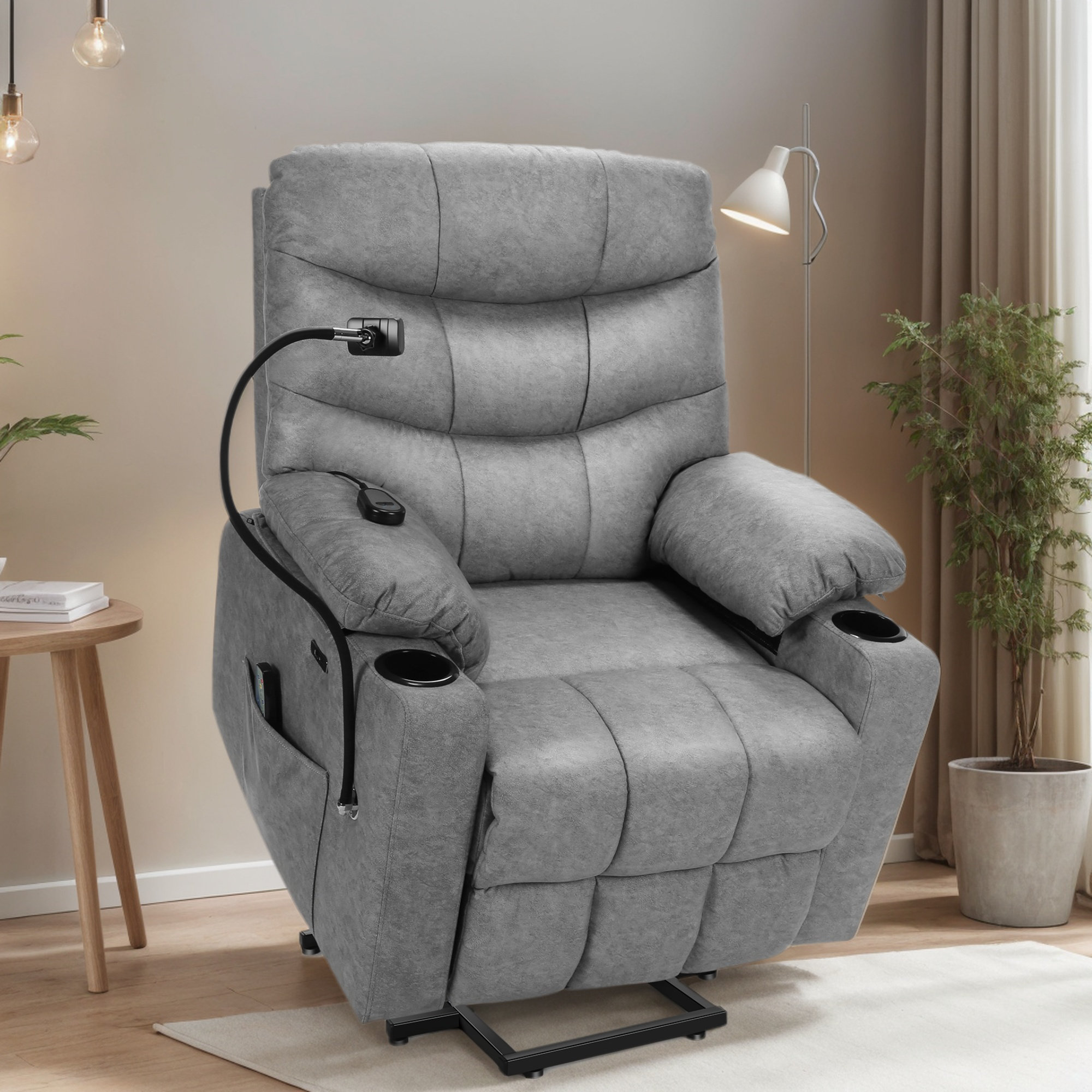 Latitude Run® Power Lift Recliner Chair For Elderly With Heated ...