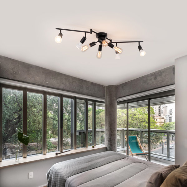 wohoda 42'' 4-Light Black Track Lighting Kit with Rotating Heads and 4 ...