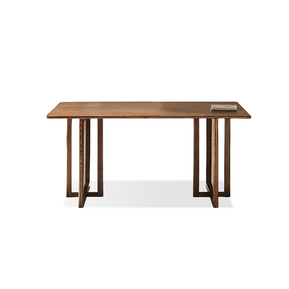 Open Edge Sports Nut-Brown Rectangular Solid Dining Table | Wayfair